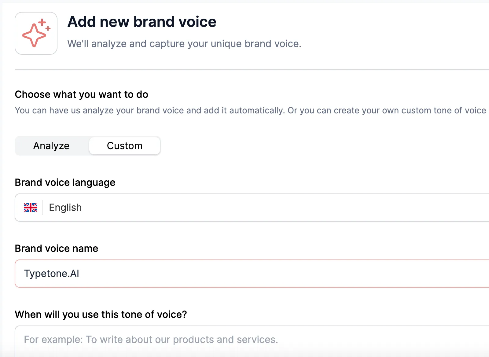 Typetone - Write AI Content in your Tone of Voice